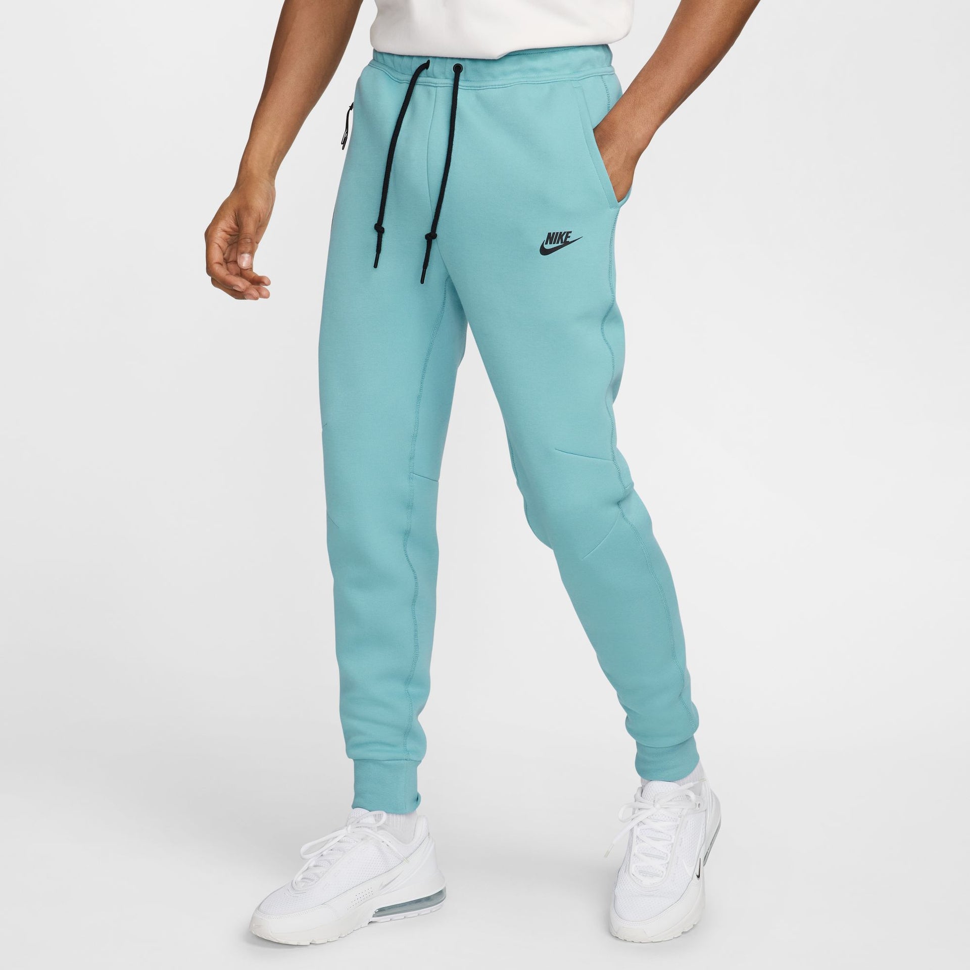 MEN'S NIKE TECH FLEECE PANTS 'DENIM TURQUOISE/BLACK' FB8002-464 - Sam Tabak